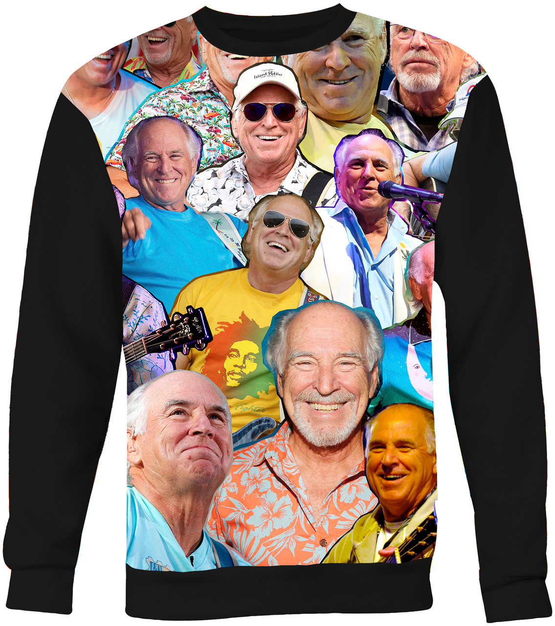 Jimmy Buffet Photo Collage Sweater Sweatshirt - Subliworks