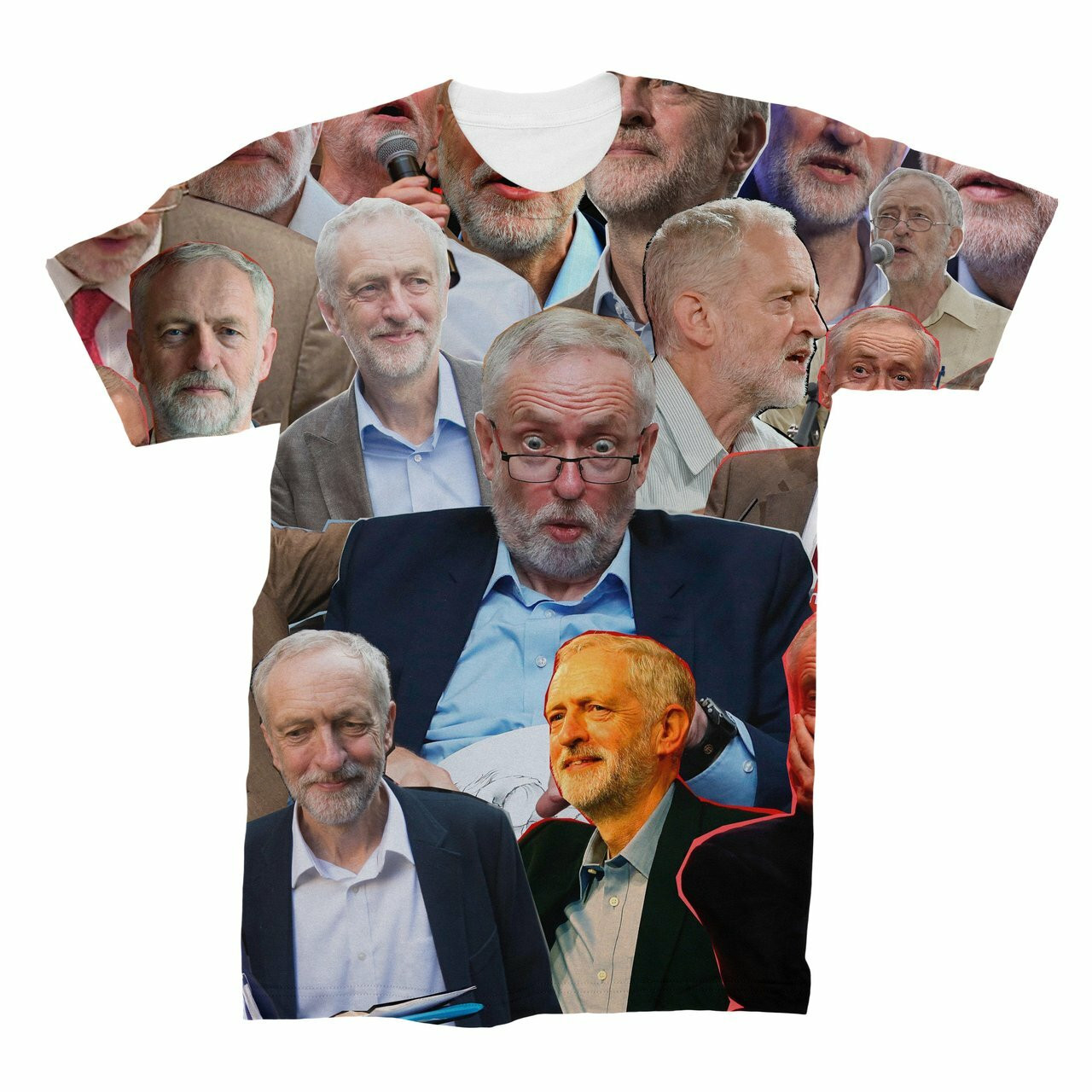 Jeremy Corbyn Photo Collage T Shirt