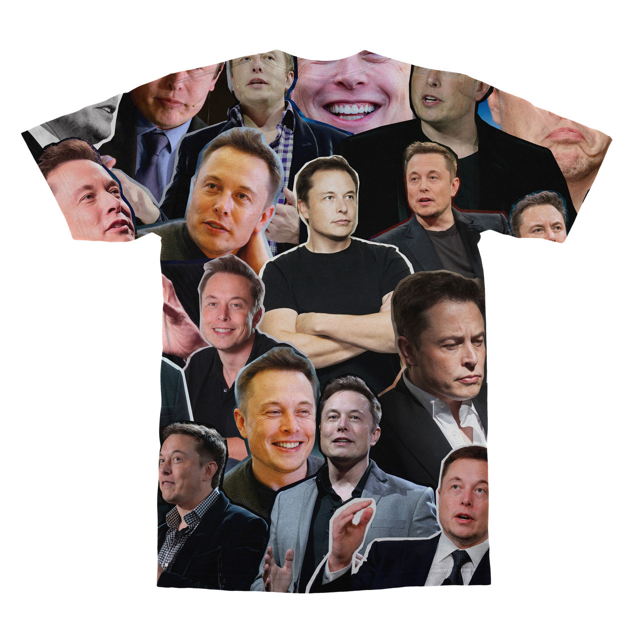 Elon Musk Photo Collage T-Shirt - Subliworks