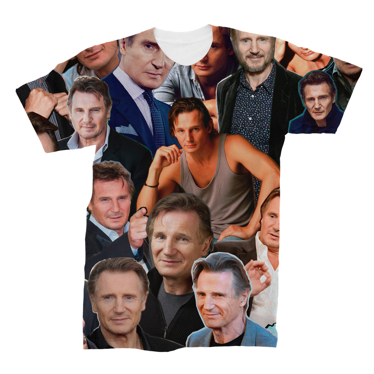 Liam Neeson Photo Collage T-Shirt - Subliworks