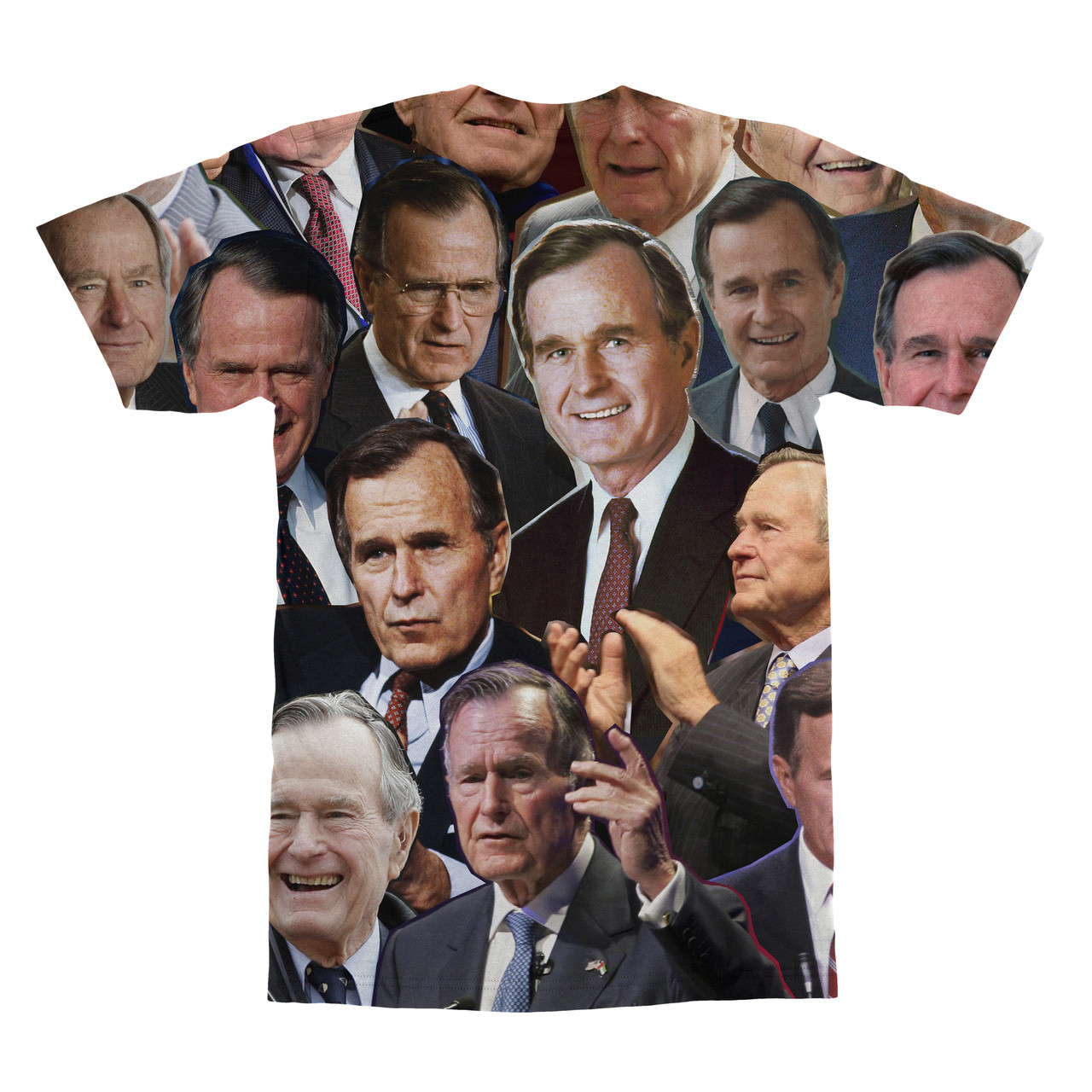 George H. W. Bush Photo Collage T-Shirt - Subliworks