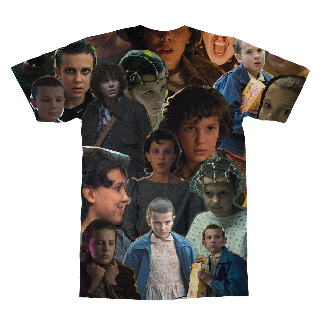 Eleven Stranger Things Photo Collage T-Shirt - Subliworks