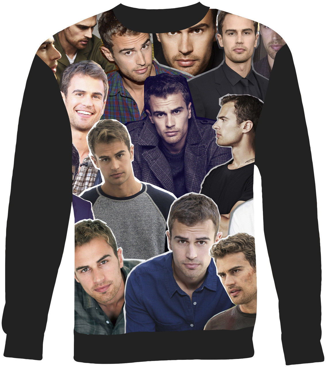 Theo James Collage Sweater Sweatshirt - Subliworks