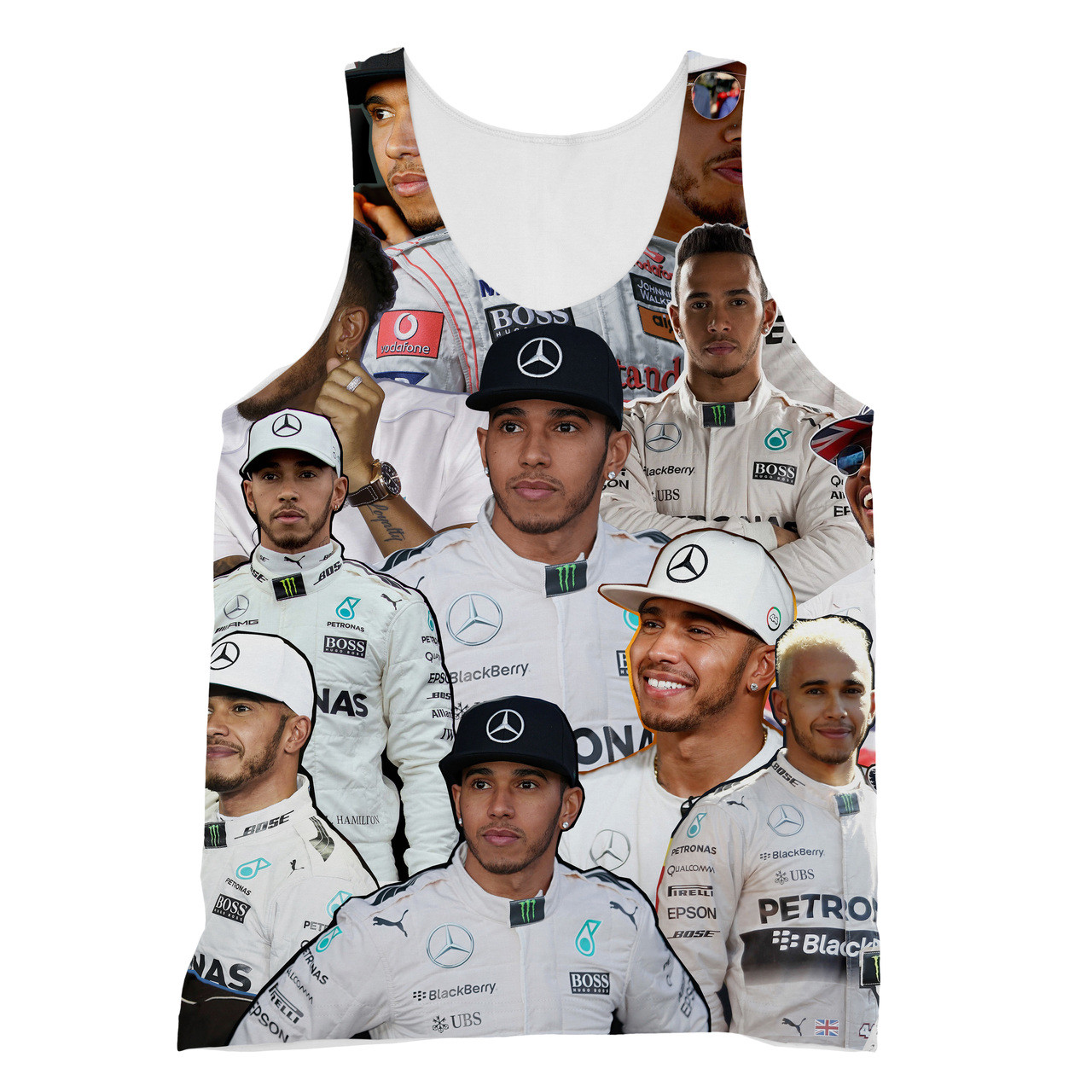 Lewis Hamilton Photo Collage T-Shirt - Subliworks