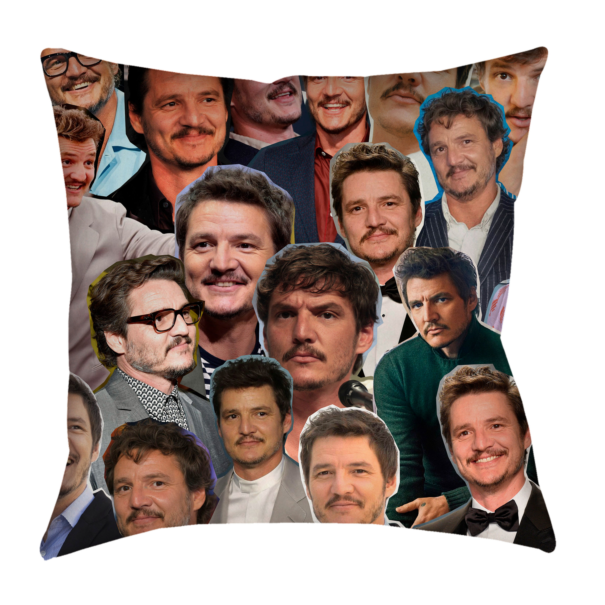 Pedro Pascal Photo Collage Pillowcase