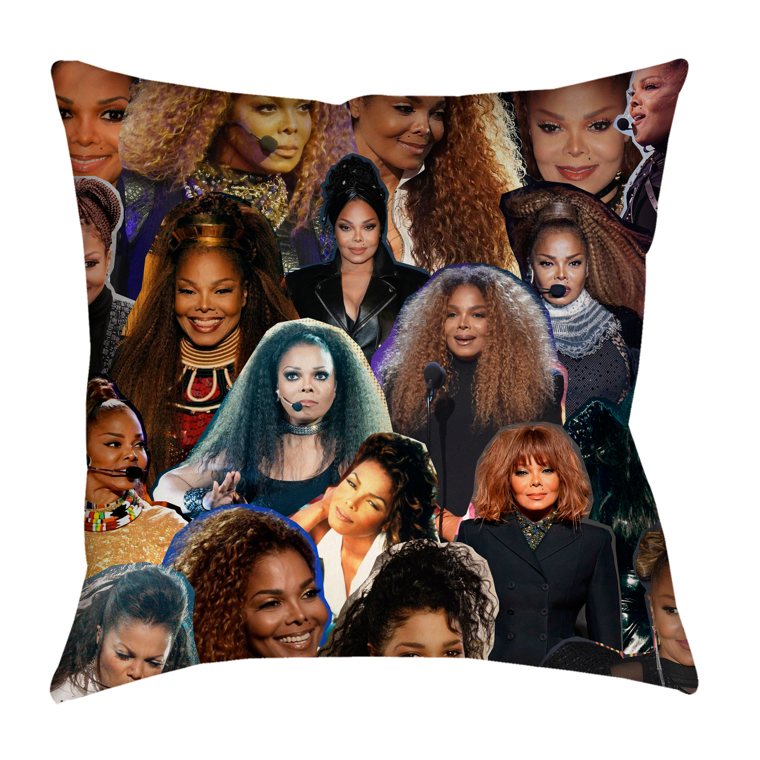 Janet Jackson Photo Collage Pillowcase