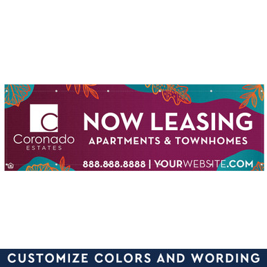 custom banner, leasing banner, apartment banner