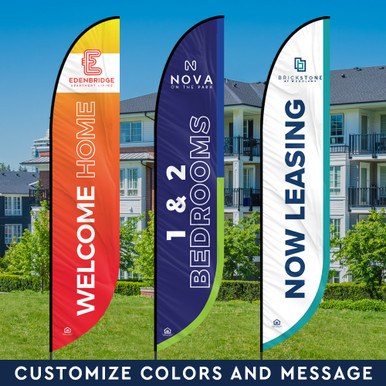 Custom Feather Flag - Apartment Print