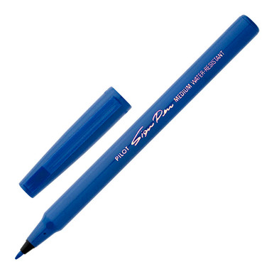 Pilot Sign Pen Fibre Tip 0.6mm Blue (SWN-SPN-L) (12 Pack) - The ...