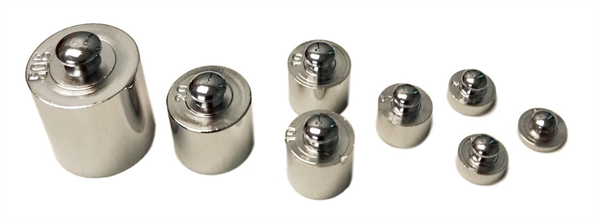 8 Piece Precision Weight Set with Case 1g - 50g