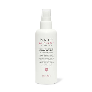 Natio Rosewater Hydration Drench Mineral Face Mist 200ml