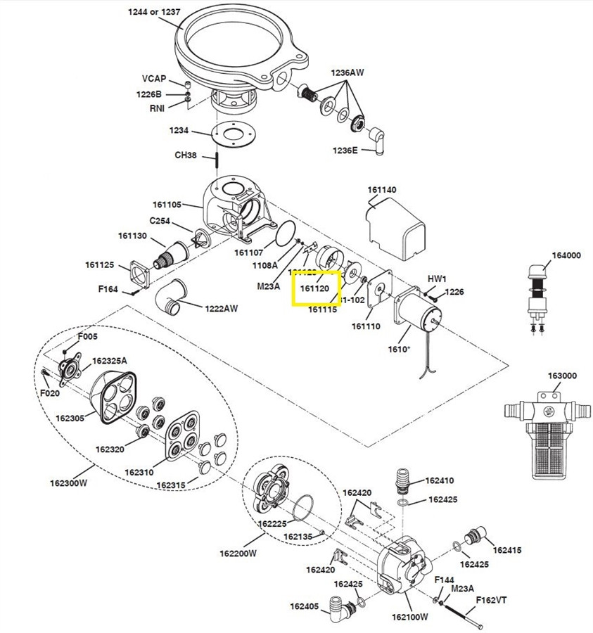 Raritan Macerator Housing - Marine Sanitation & Supply