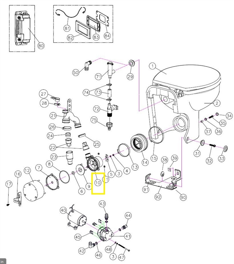 Discharge Pump Macerator Housing - Marine Elegance - Marine Sanitation ...