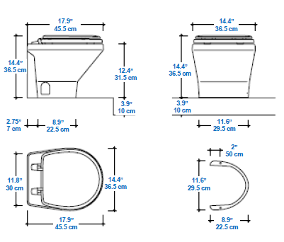Tecma Compass Eco, 12v - Marine Sanitation & Supply