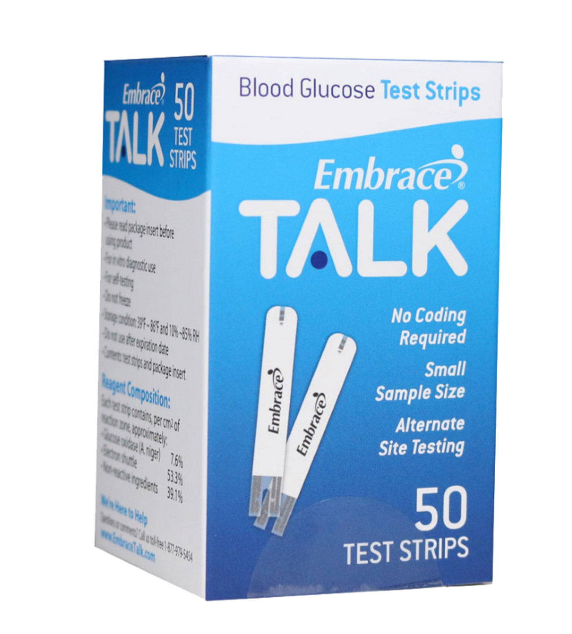 Embrace Glucose Test Strips - Pack of 50 - Diabetic Supply Store