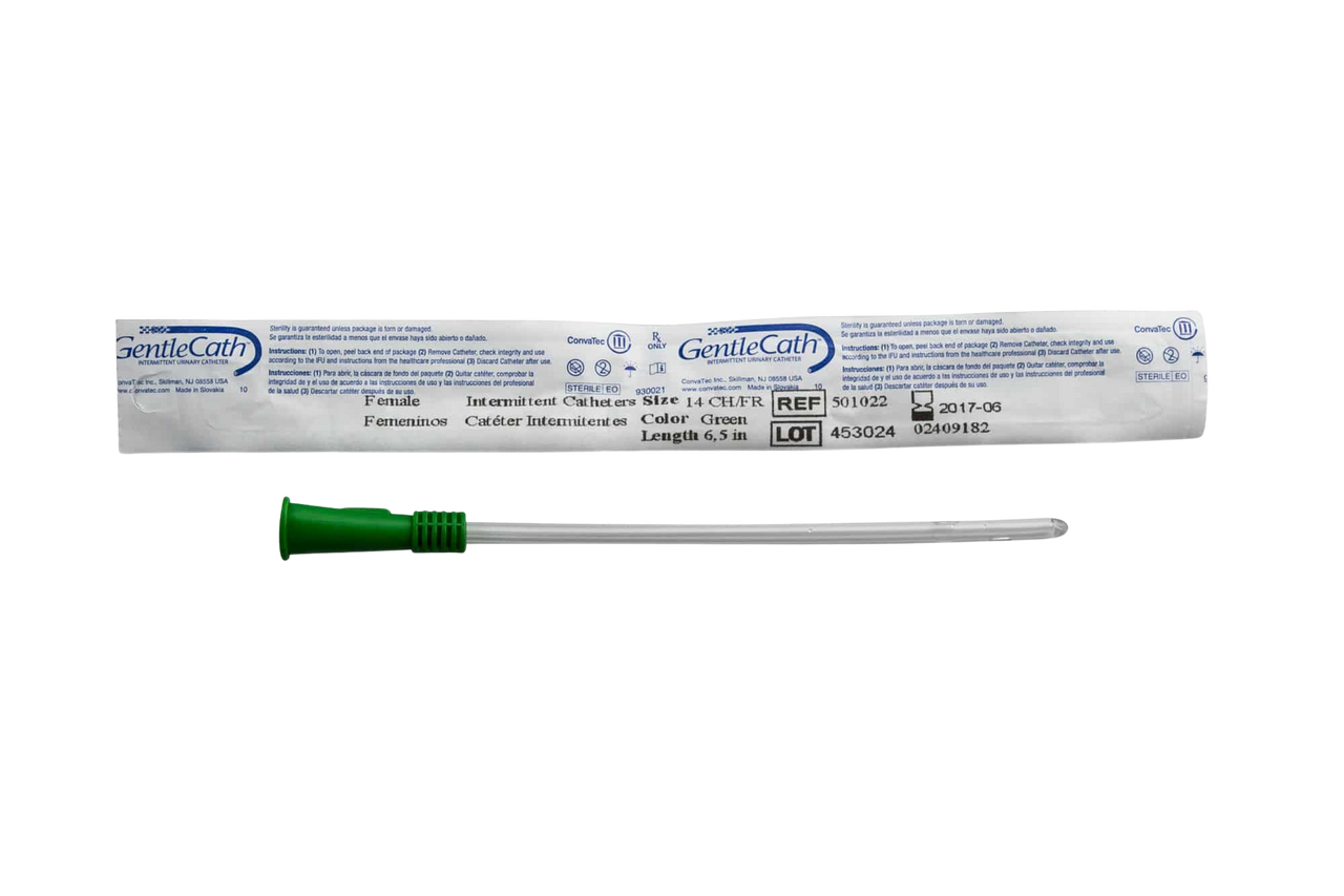 Gentlecath Urinary Intermittent Straight Catheter 14 Fr Female 6"
