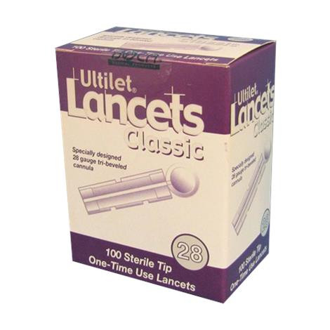 Ultilet Lancets 28g Box 100 (Pull Top) (purple)