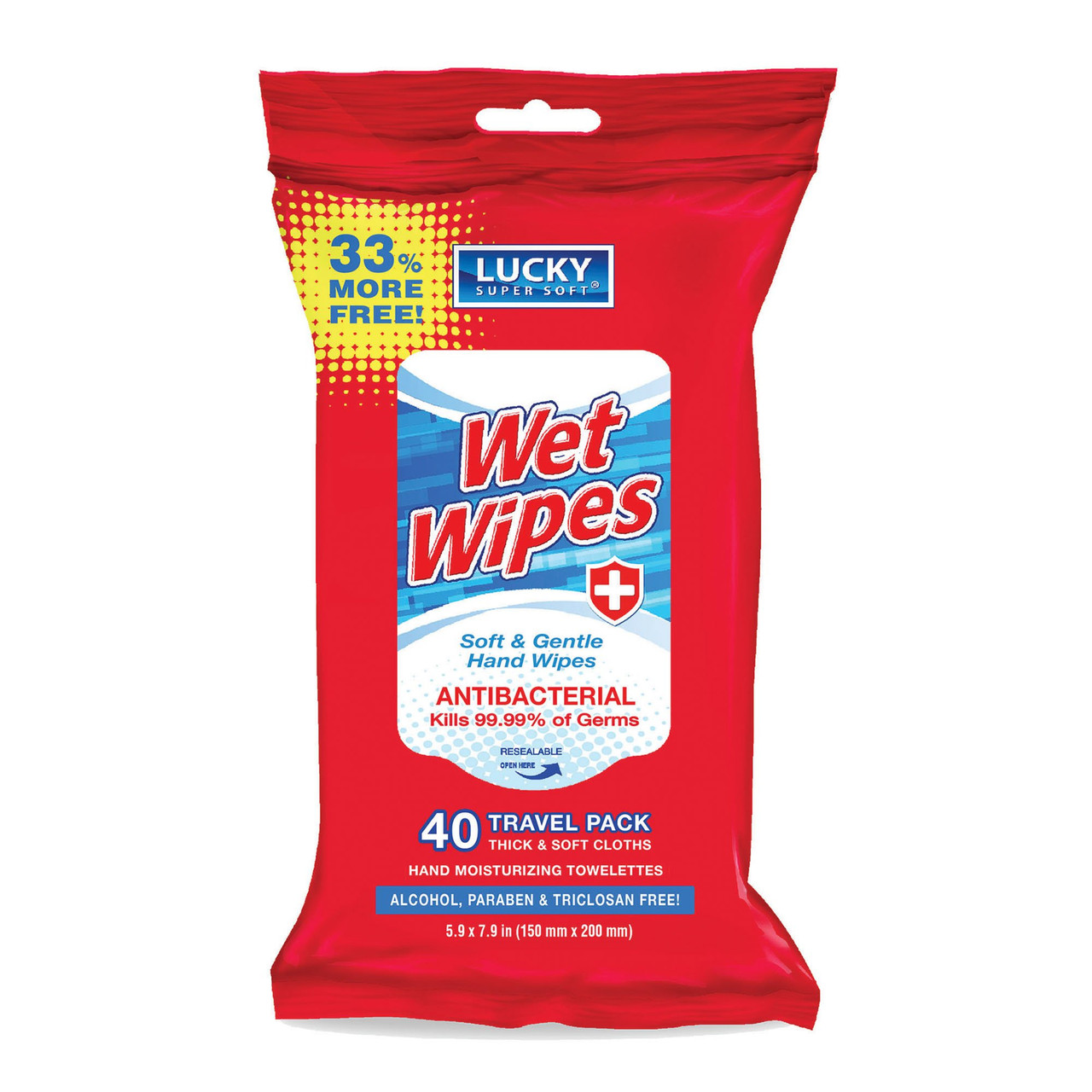 Lucky Wet Wipes Antibacterial Wipes Pack/24 - Diabetes Store