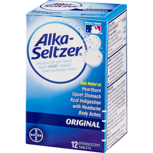 Alka-Seltzer Original Effervescent Tablets 12ct - Diabetes Store