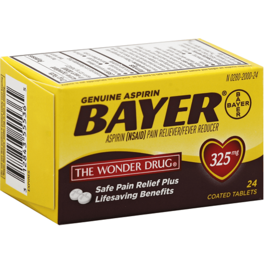 Bayer Aspirin 325mg Tablets 24ct - Diabetes Store