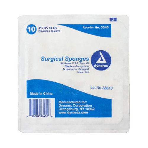 Surgical Sponge Sterile 2s 4++â¦Æ+é-¦4 12 Ply - Diabetes Store