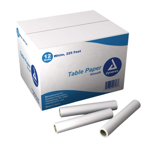 The Dynarex Exam Paper Table Rolls white, 225ft - Diabetes Store
