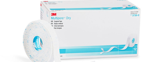 Multipore Dry Surgical Tape, 12" X 5-12 Yd.