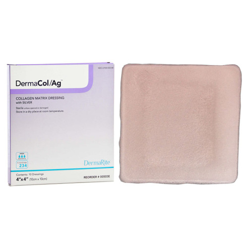 Dermacol Ag Collagen Matrix Wound Dressing With Silver, 4" X 4"