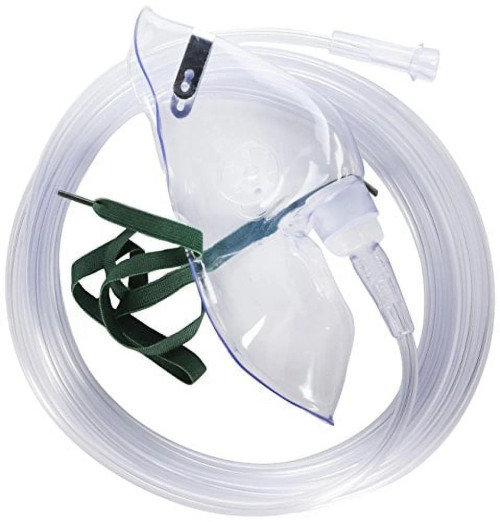 Adult Elongated Mask With 7' Tubing, Elastic Strap Style