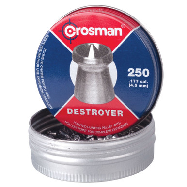 Crosman DS177 Destroyer Pellets .177cal 7.9gr Pointed Dish Rim 250 ...