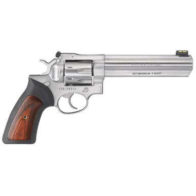 Ruger GP100 .357 Mag 6" 7rd Satin Stainless Steel Fiber Optic Front ...