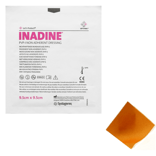 Inadine (PVP-I) Non Adherent Dressing, 5cm x 5cm | Four Square Healthcare