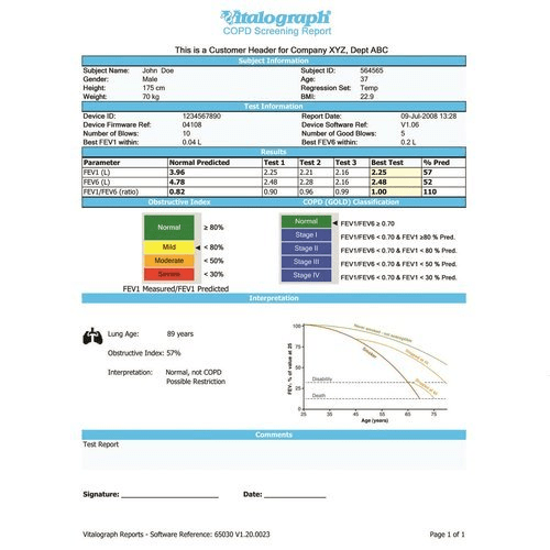 Vitalograph copd-6 COPD Screening Monitor | Four Square Healthcare Ltd