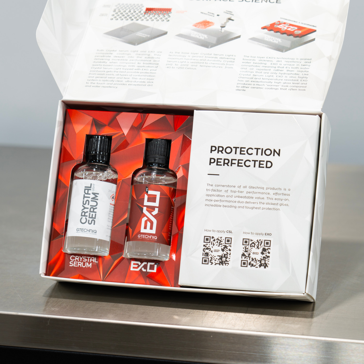 Gtechniq Crystal Serum Light & EXO v5 Combo | 50ml | 2 Step Ceramic ...