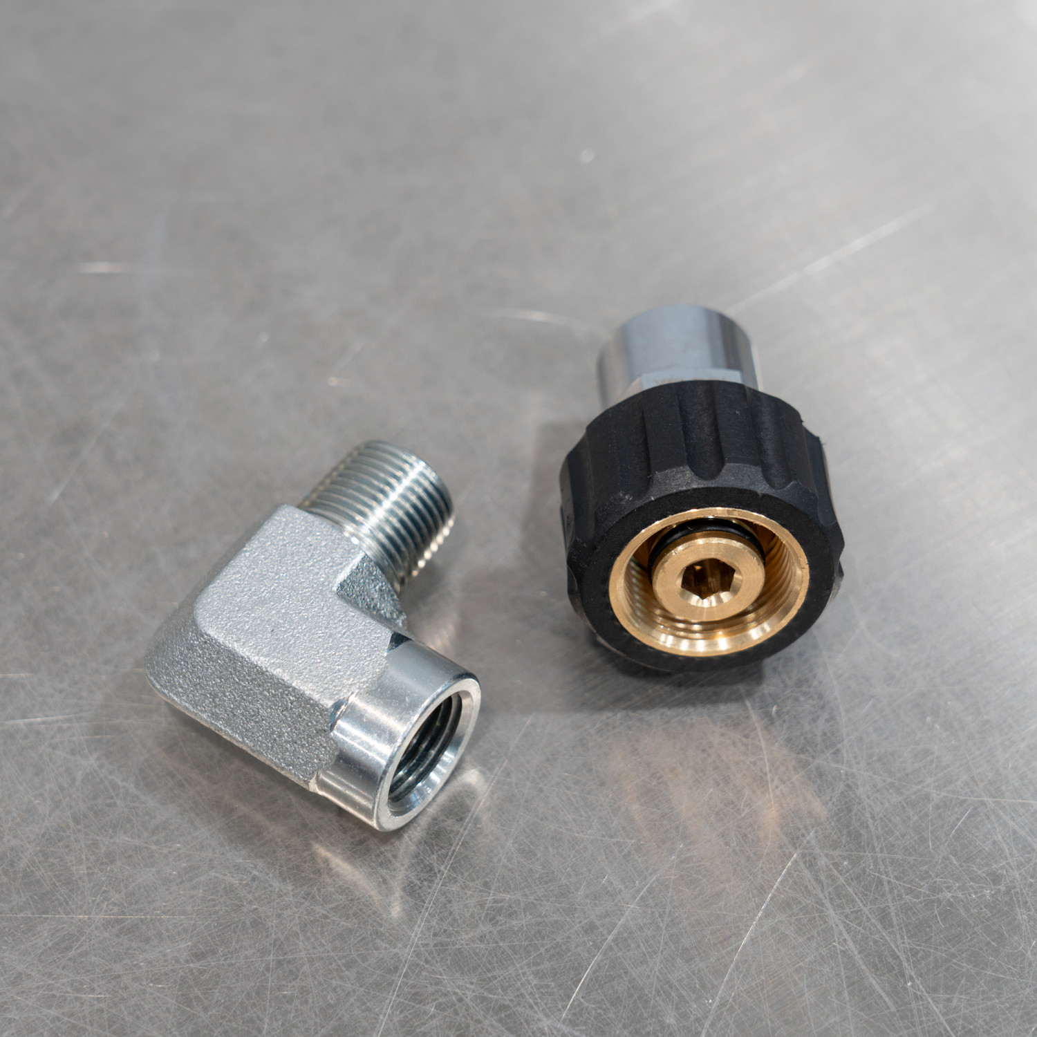 Pressure Washer 90 Degree Elbow Outlet Kit | M22 14mm to 3/8' Hose ...