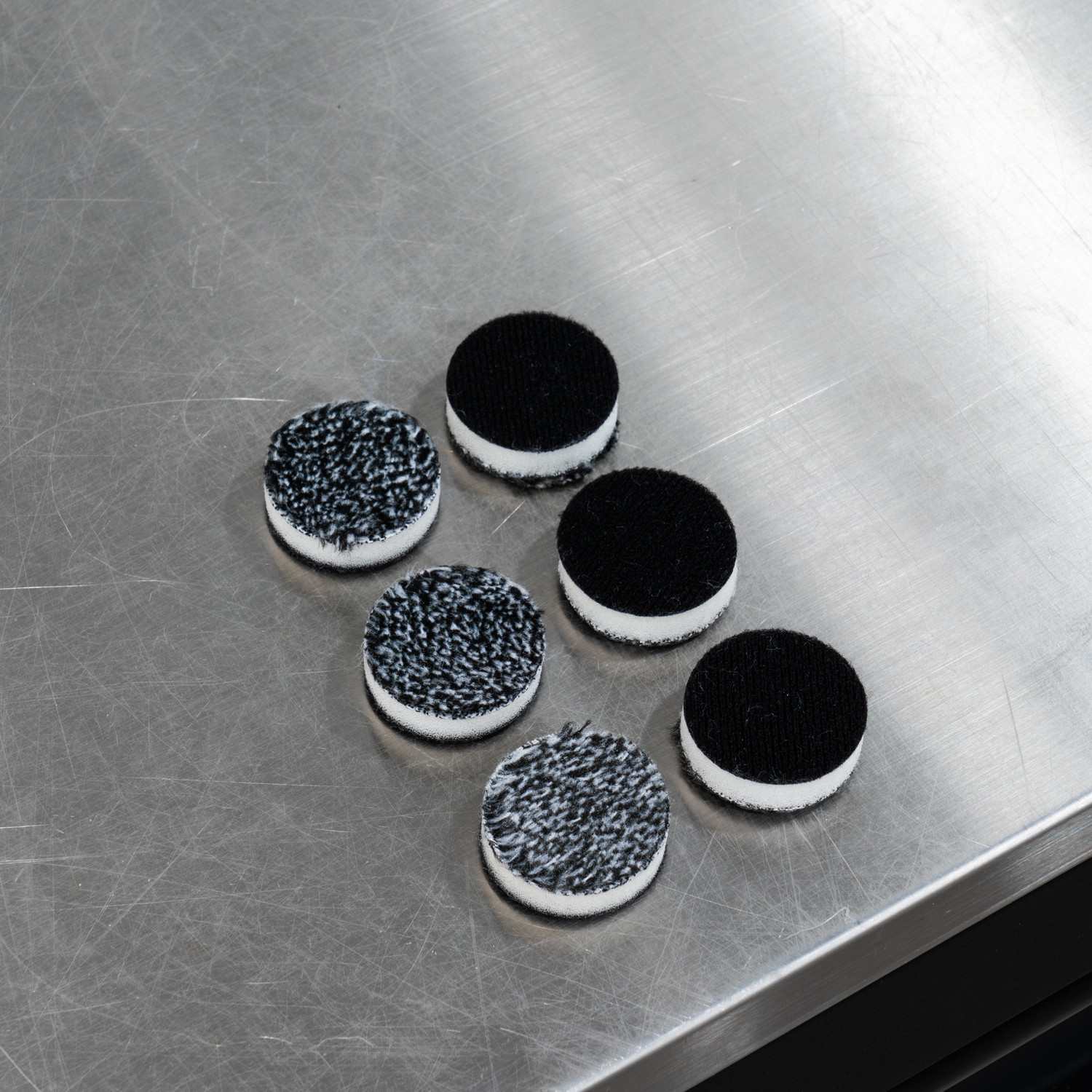1" Uro-Fiber Pads 6 Pack | Buff and Shine Black and White Microfiber