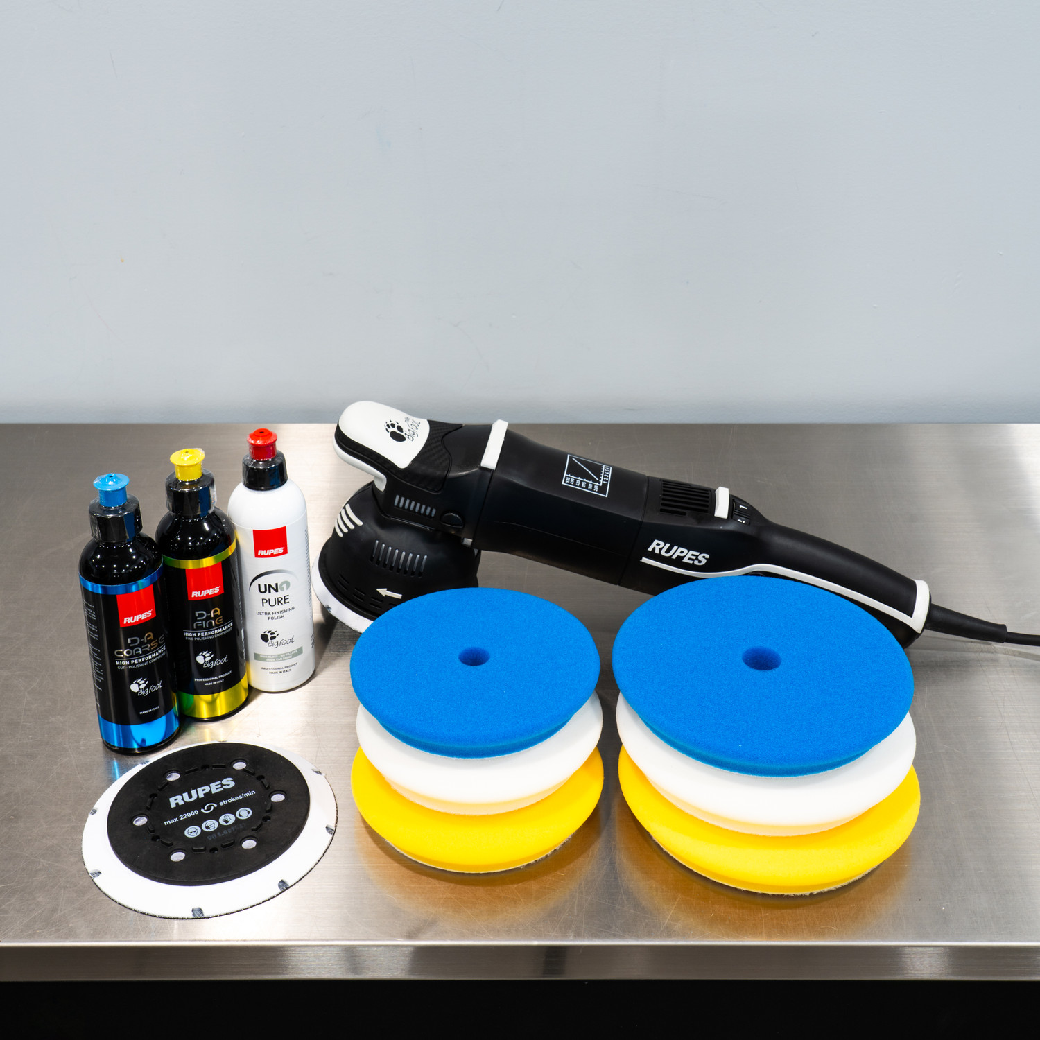 Rupes LK900E Mille Gear Driven Polisher Custom Kit | 5" & 6" DA Pads