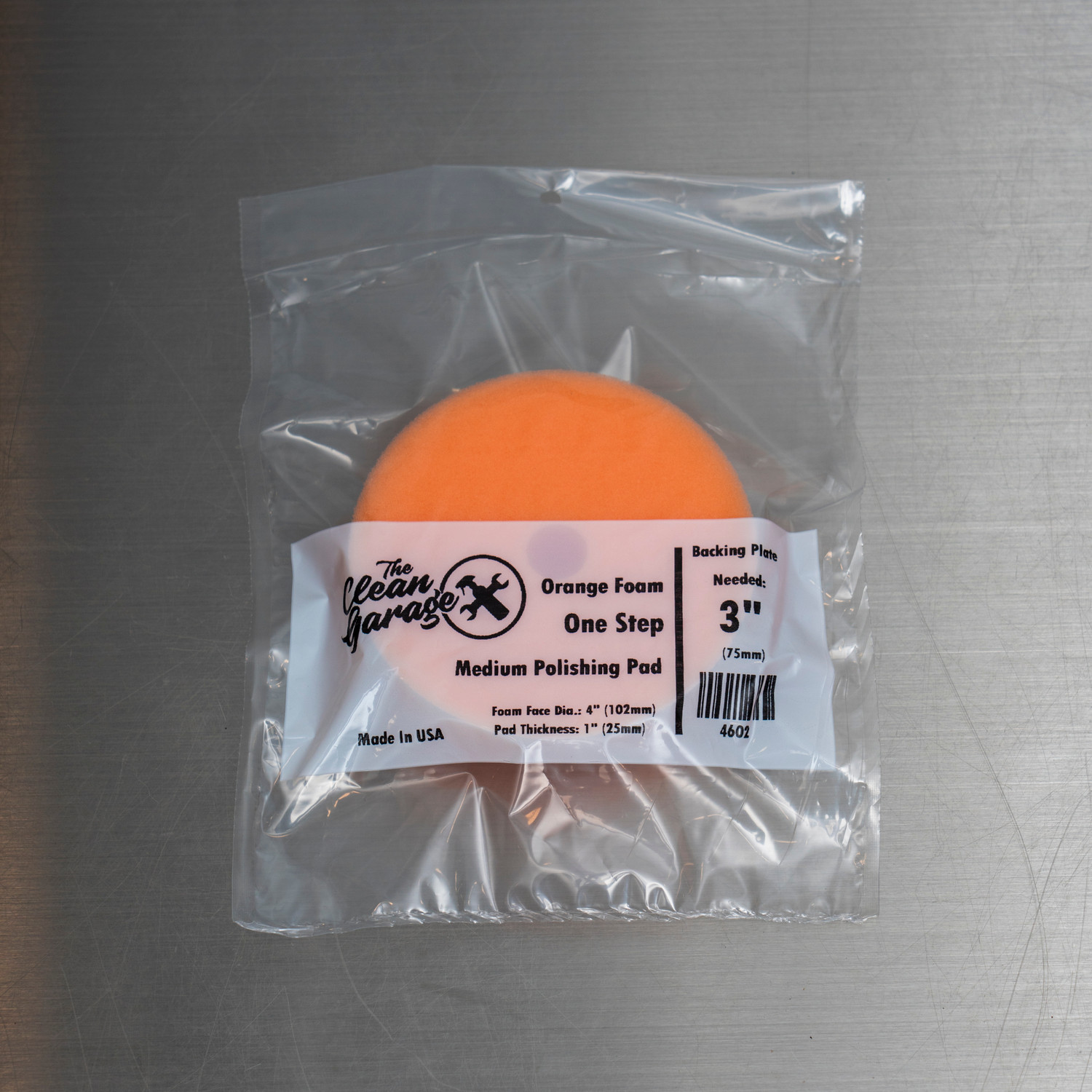 4" Clean Garage Orange Foam Polishing Pad | For 3" Backing Plate | The ...