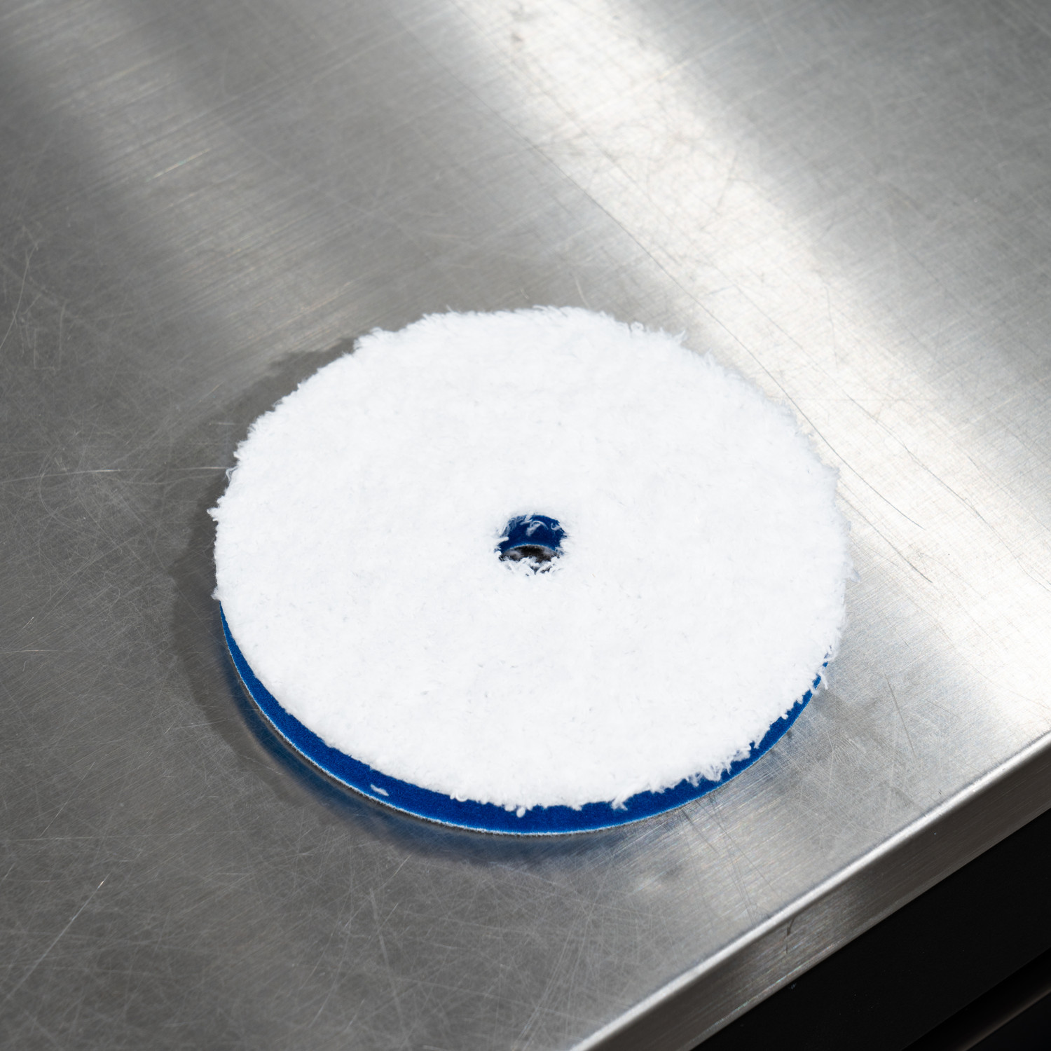 The Clean Garage Blue Microfiber Heavy Cut Pad | For 5" Backing Plate