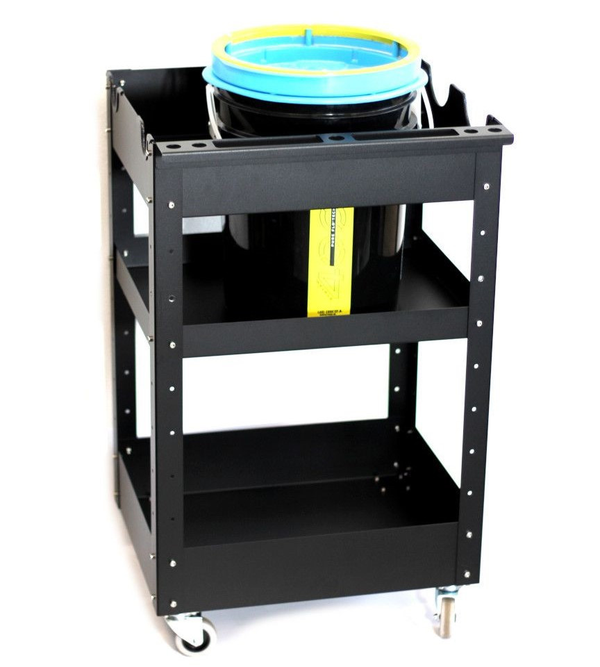 Poka Premium Pad Washer Bucket Cart | Detailing Cart with Polisher Holders