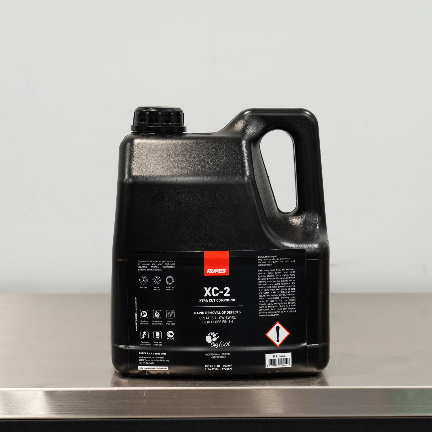 RUPES XC-2 Xtra Cut Compound 4 Liter | Industrial Gelcoat XC2 1 Gallon ...