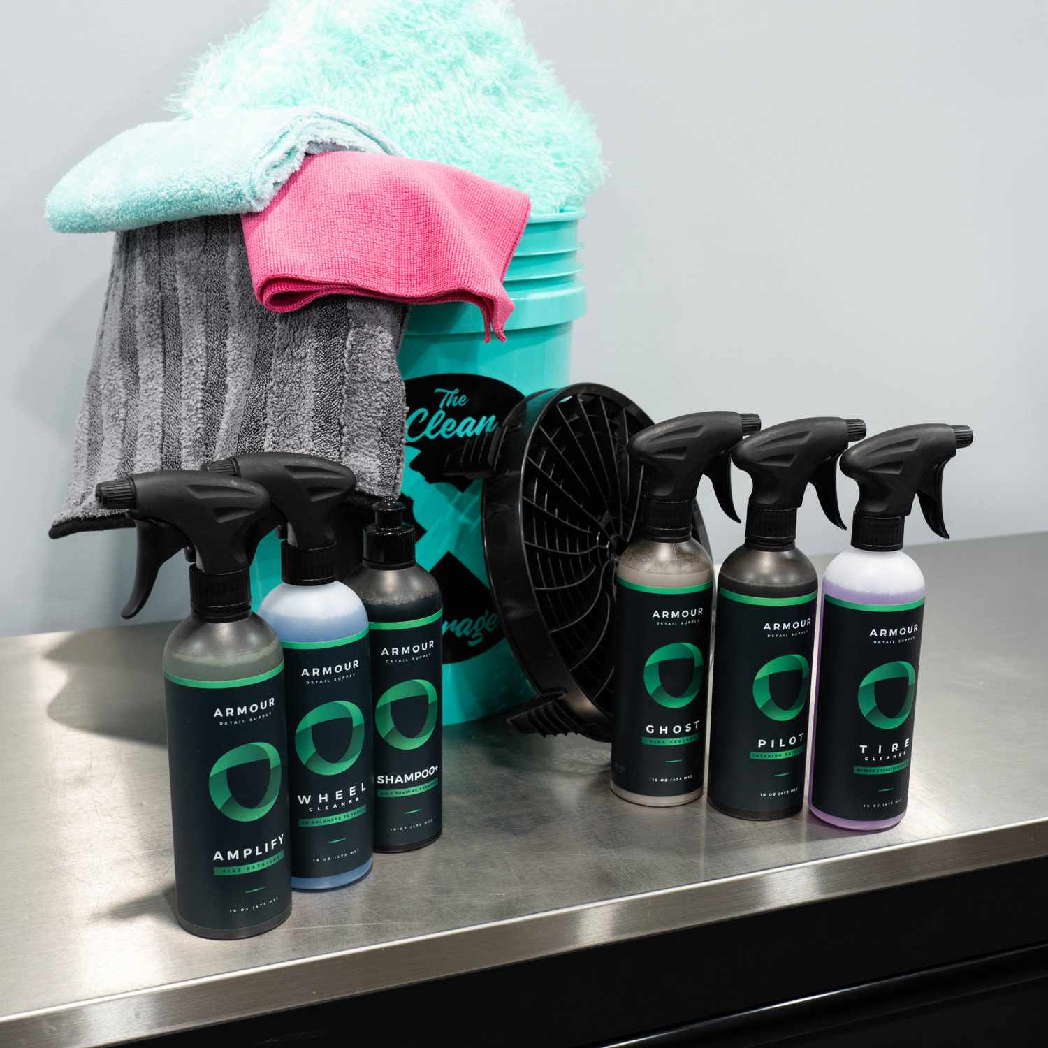 Armour Detail Supply Car Wash Bucket Kit | The Clean Garage | 12 Items