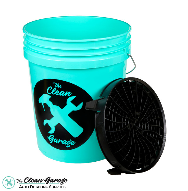 The Clean Garage 5 Gallon Bucket | Mint Green | Optional Insert and Lid
