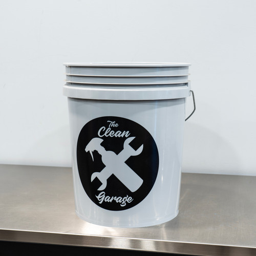 The Clean Garage 5 Gallon Bucket | Gray | Optional Insert and Lid