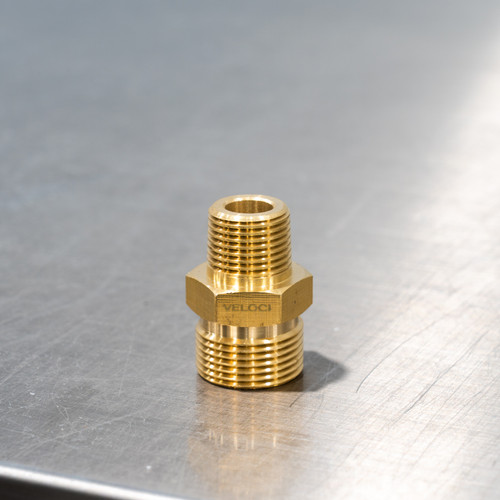 MTM M22 Male 14mm x 1/4" Male Adapter | Brass