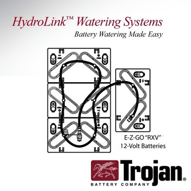 Trojan Hydrolink Battery Watering System E-Z-GO RXV 48V - 12V