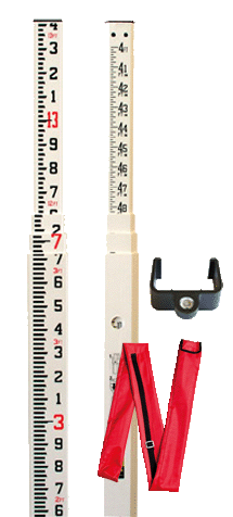 NEDO 25' SVR Surveyor's Series Fiberglass Leveling Rod - 10ths (#347885)