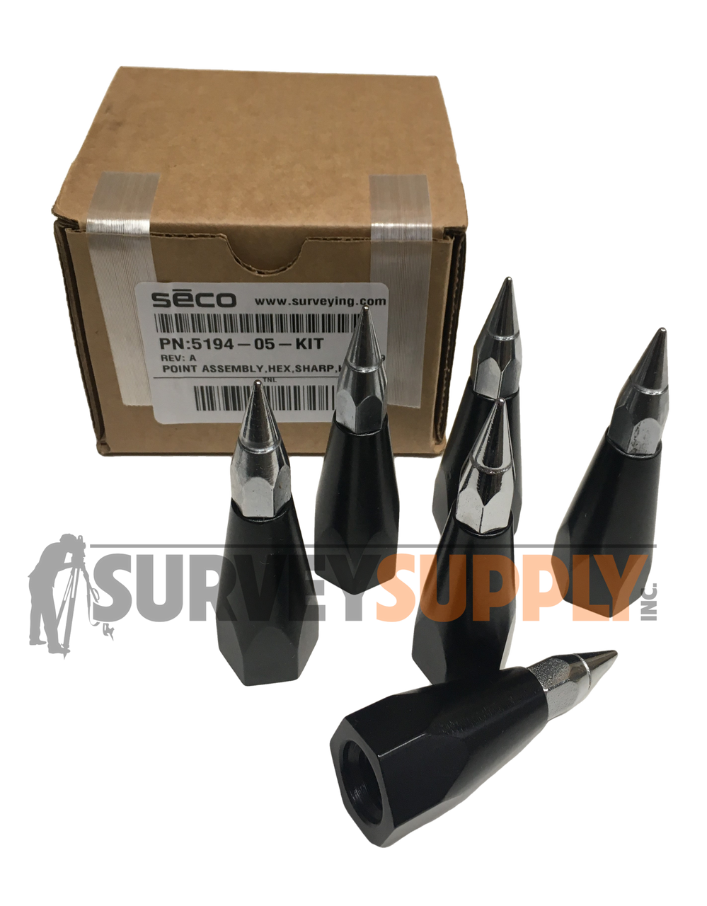 Seco Survey Prism Pole Point with Sharp Tip (#5194-05)