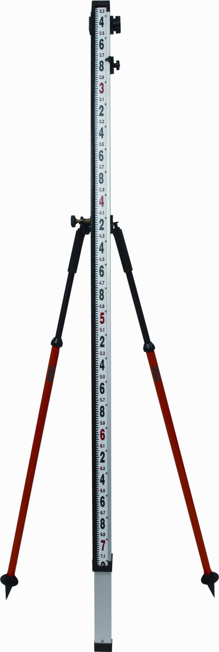 Seco Leveling Rod Thumb Release Bipod - Flo Orange (#5217-21-FOR)