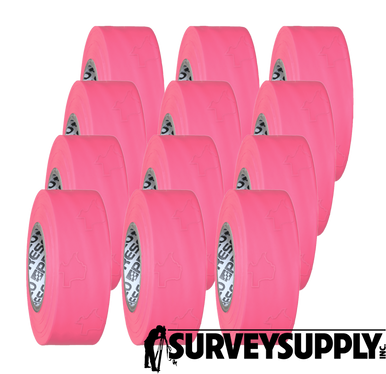 Presco 'Texas' Roll Flagging - PINK (Box of 12 rolls) - Survey Supply, Inc.